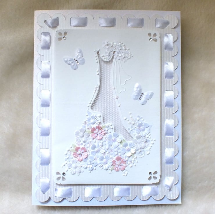 Luxury Handmade Vintage Style Wedding Card - Folksy
