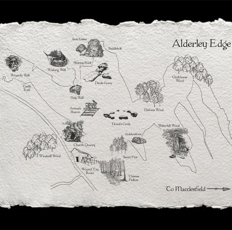 Alderley Edge Map - Folksy