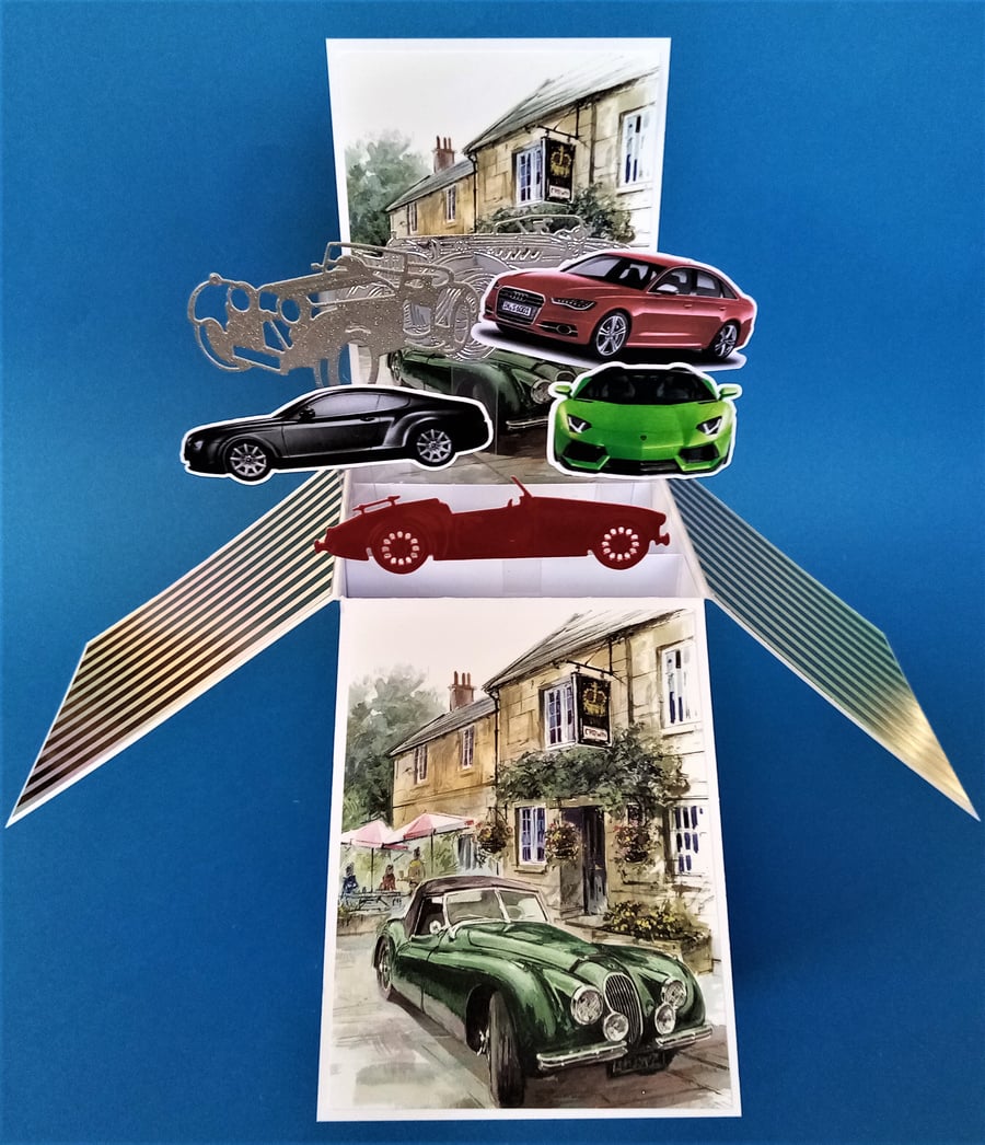 Birthday Card with Cars - Folksy