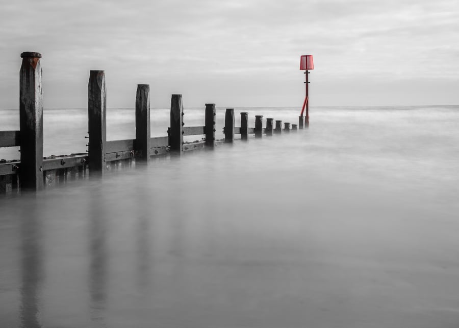 Long Exposure Photographic Print of Sea Defense... - Folksy