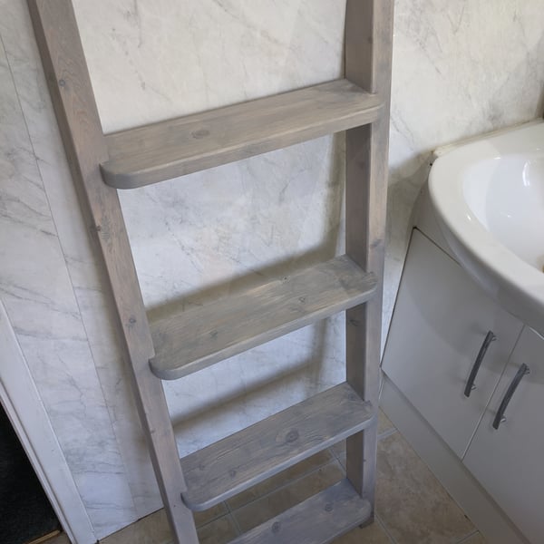 Modern Lean-To Ladder Shelf with 4 Steps: Perfe... - Folksy