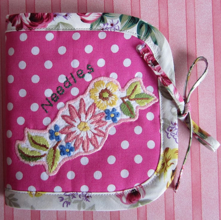 Vintage Hand Embroidered Needle Case - Folksy