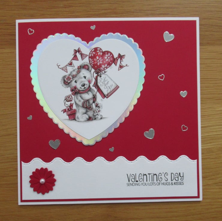 Bear Love - Valentine Card - Folksy