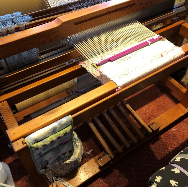 Handwoven Grey Black & Red Rag Rug - Folksy