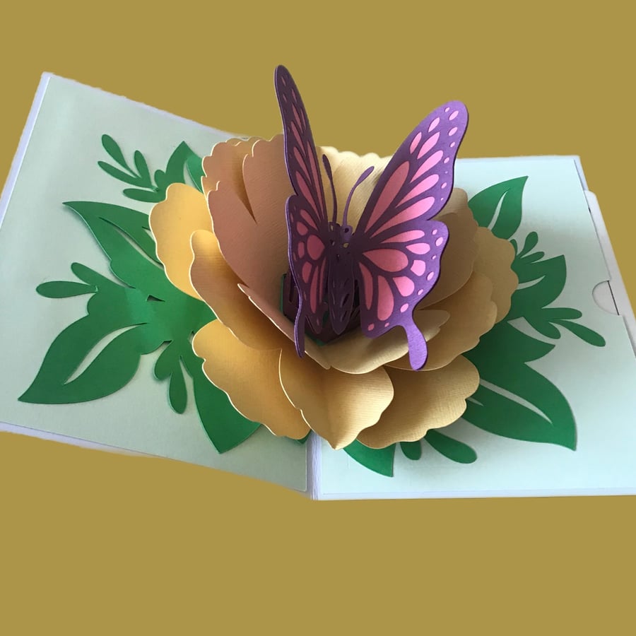 Pop up Butterfly Card - Folksy