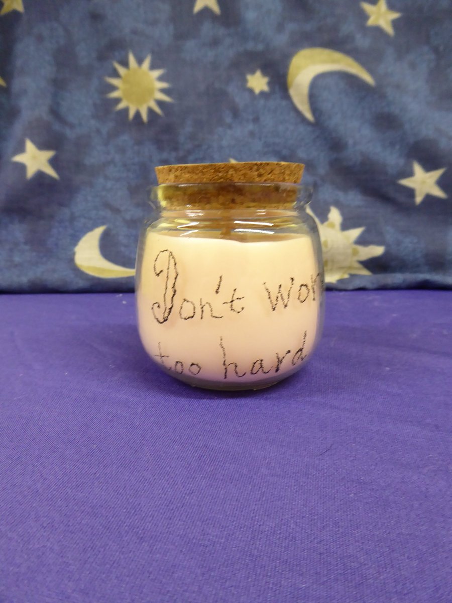 Hand Engraved Don't work too hard Soy Wax Candle - Folksy