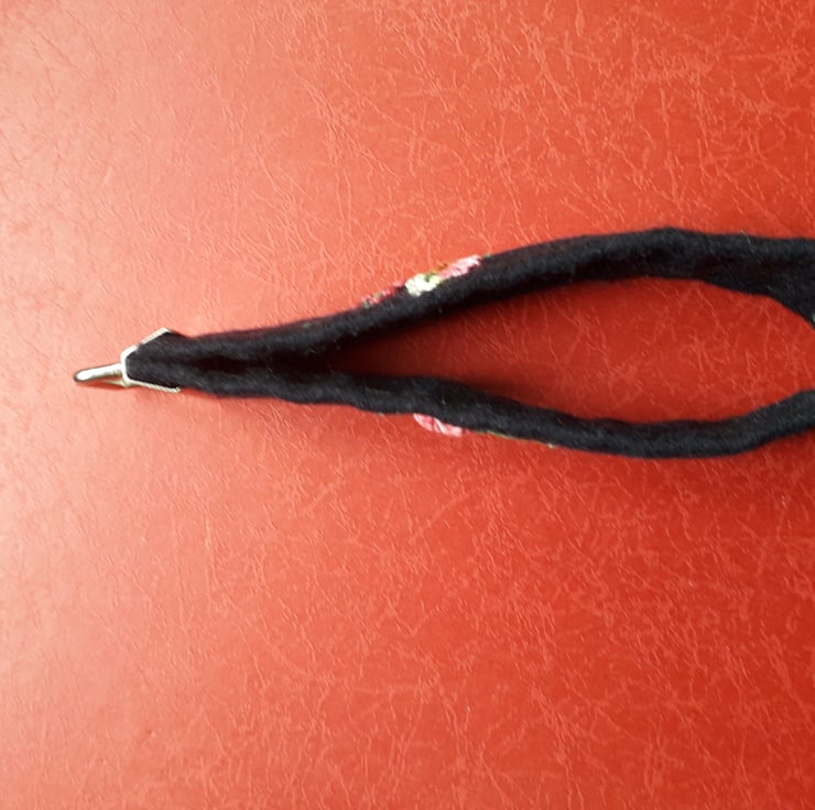 Loop keychain hand embroidered with beautiful r... - Folksy