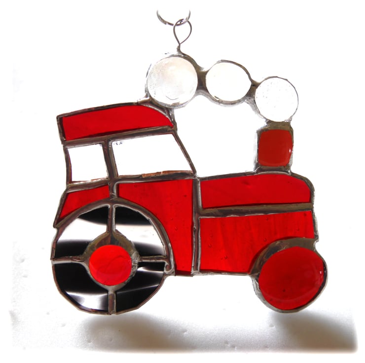 Tractor Stained Glass Tractor Suncatcher Handmade - Folksy