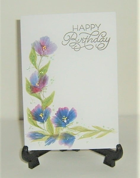 original hand painted Birthday Card ( ref F 518) - Folksy