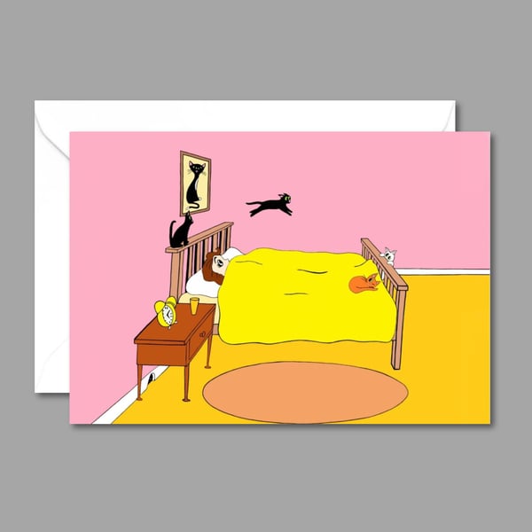 Funny Cats Card: Cartoon Humour for a Cat Lover... - Folksy