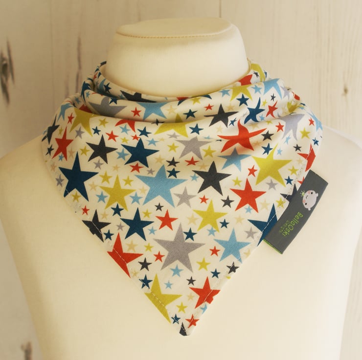 Bandana Dribble Bib Handmade Makower Monster St... - Folksy