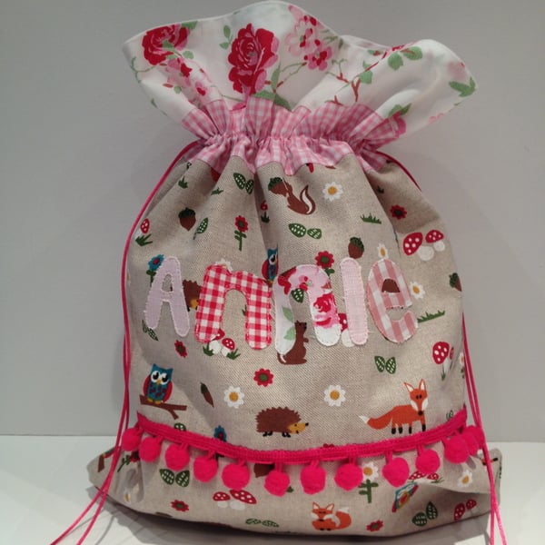 Drawstring Bag Handmade and Personalised Gift - Folksy