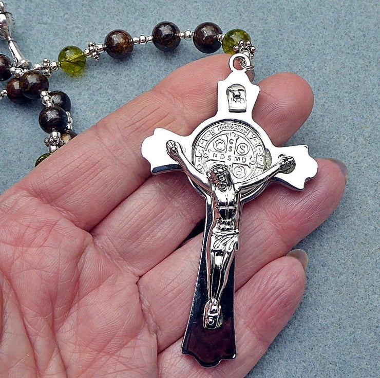 Catholic Dominican Five Decade Bronzite Rosary ... - Folksy Catholic Dominican Five Decade Bronzite Rosary ... - Folksy