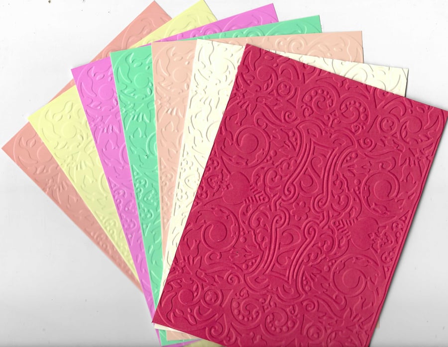 Embossed Card or Paper. 10 Sheets. 5"x7&qu... - Folksy
