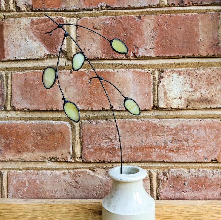 Pefectly Imperfect Stained Glass Flower, Hop Vi... - Folksy