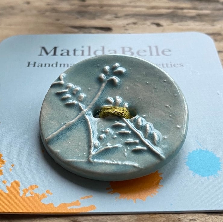 Handmade Ceramic Nature Inspired Brooch - Folksy