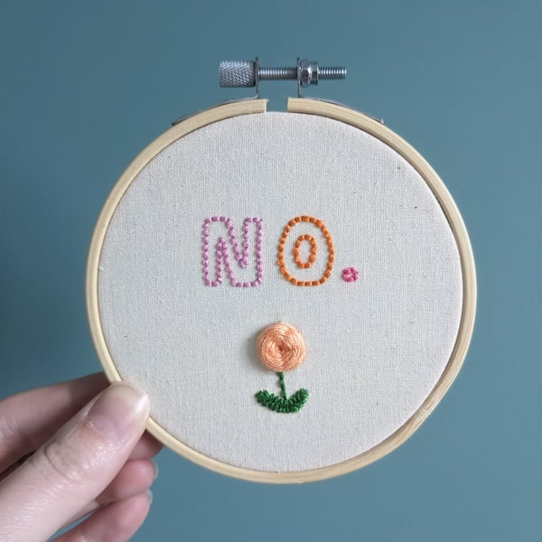 No embroidery hoop - Folksy