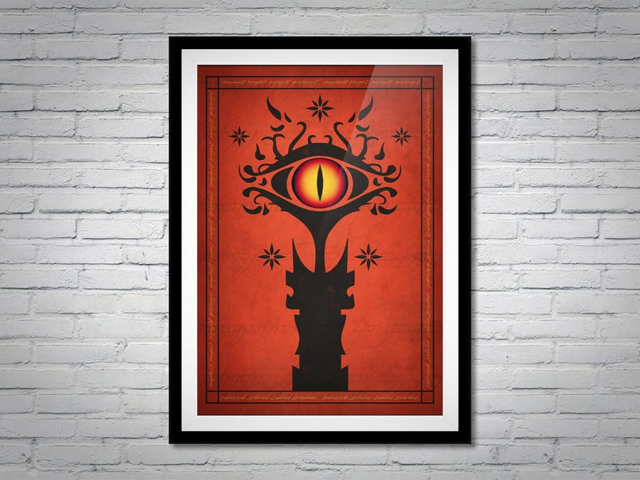 Lord of the Rings Mordor Sauron Banner Flag Mov... - Folksy