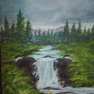 9"x12" original acrylic art painting ... - Folksy