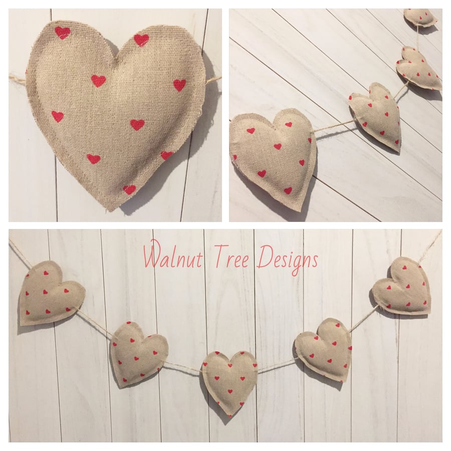 Heart Garland - Folksy