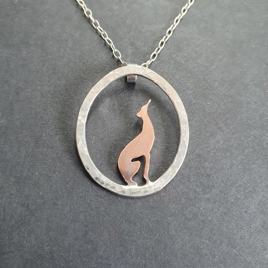 Whippet necklace - Folksy