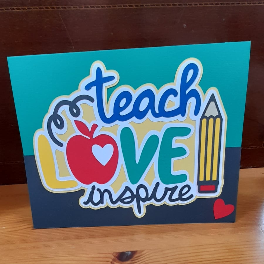 Teacher Card - Folksy
