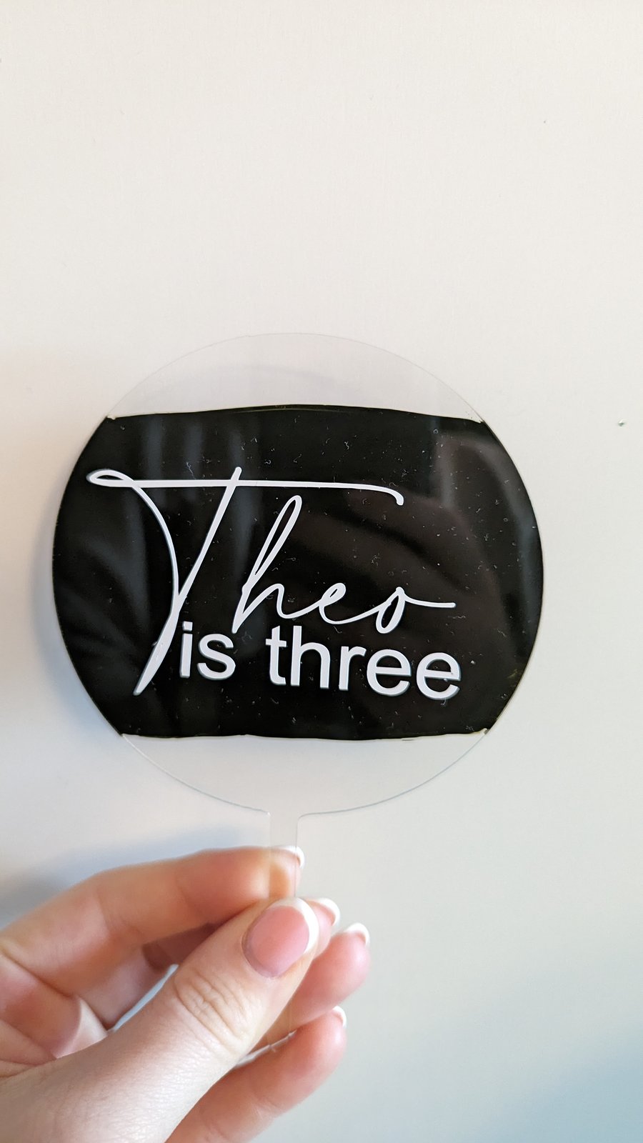 Personalised acrylic cake topper - Folksy