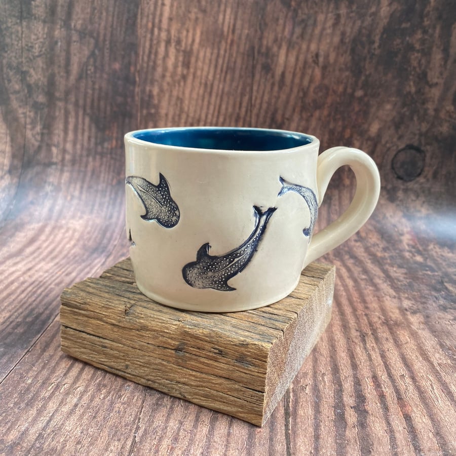 Whale Shark Mug, Large Ceramic Cup - Made to Order - Folksy