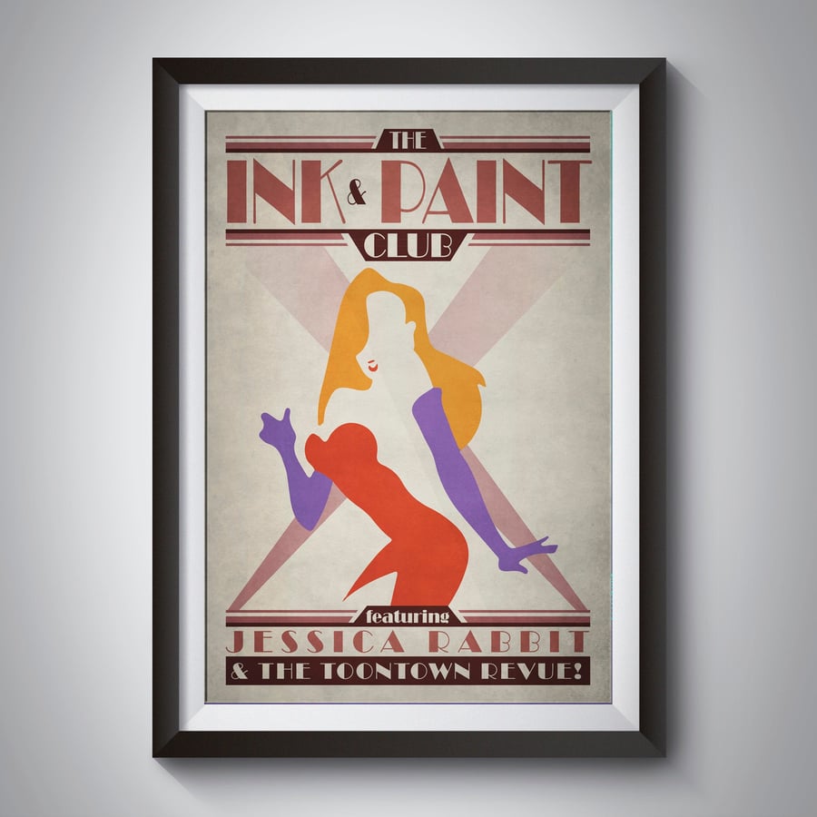 Jessica Rabbit Ink & Paint Club Retro Bar S... - Folksy