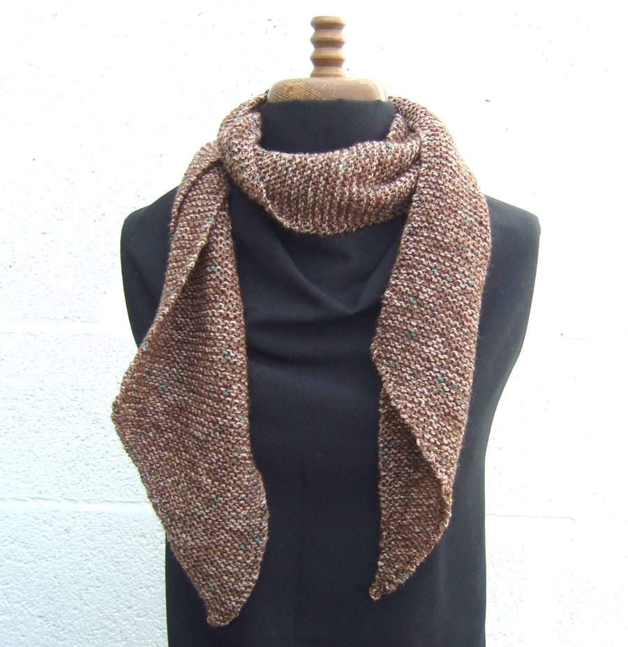 Scarf in Brown Tweed - Folksy