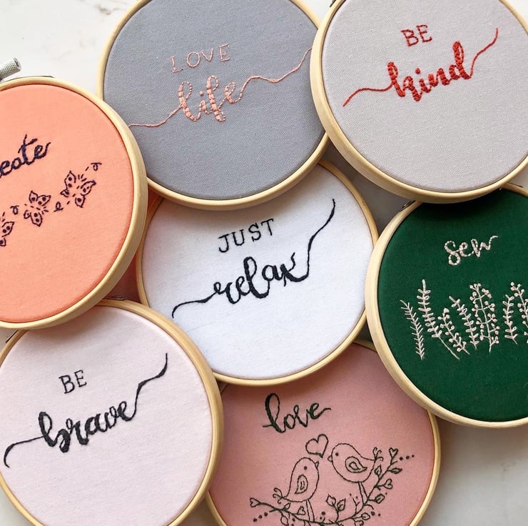 Be Brave, Handmade Embroidery Hoop, Wall Hangin... - Folksy