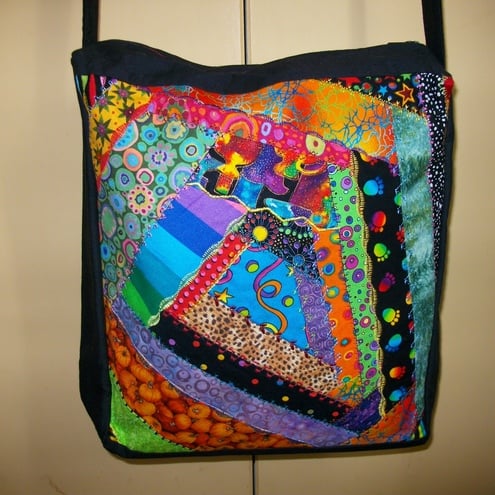 Crazy Patchwork Shoulder Bag - Folksy