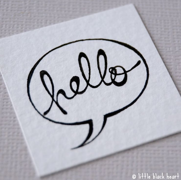 hello - original artwork - Folksy
