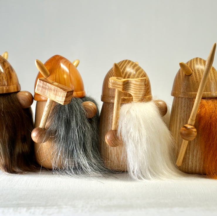 Gonk, gnome, wood turned Viking gnome. Choice o... - Folksy