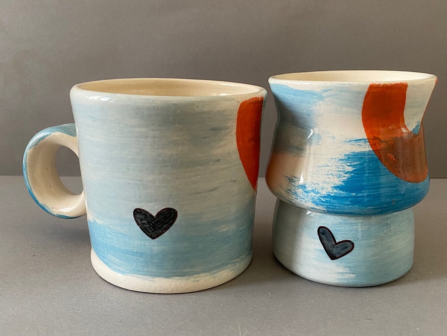 Abstract ceramic set - Folksy