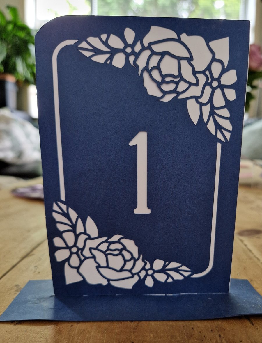 Wedding or party table numbers x 8 - Folksy