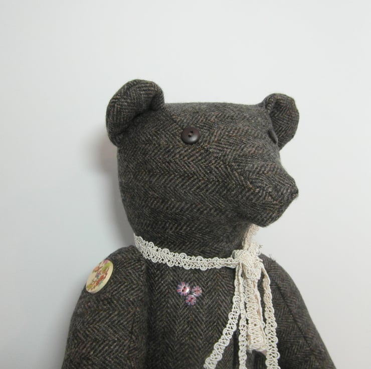 Large brown Bruce bear - Folksy