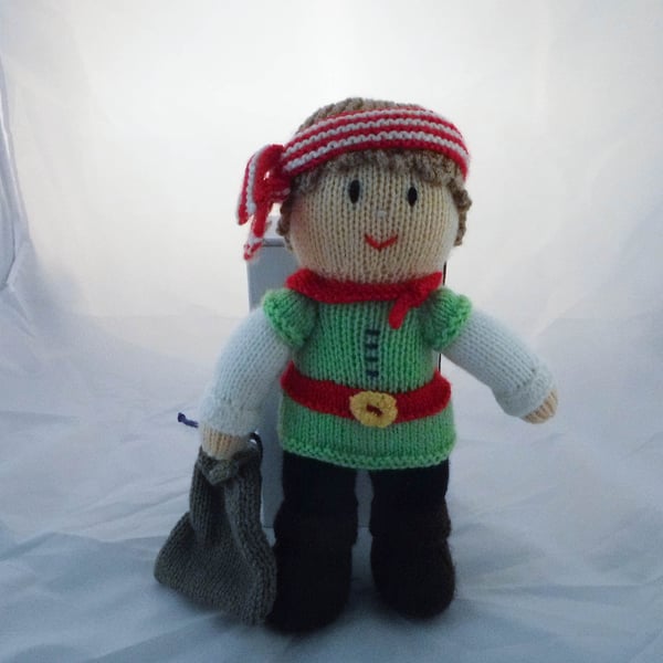 Hand Knitted Pirate Doll - Collectable Doll or ... - Folksy