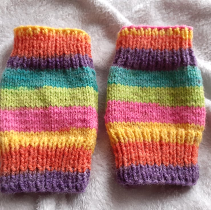 FINGERLESS gloves, wristwarmers - Folksy