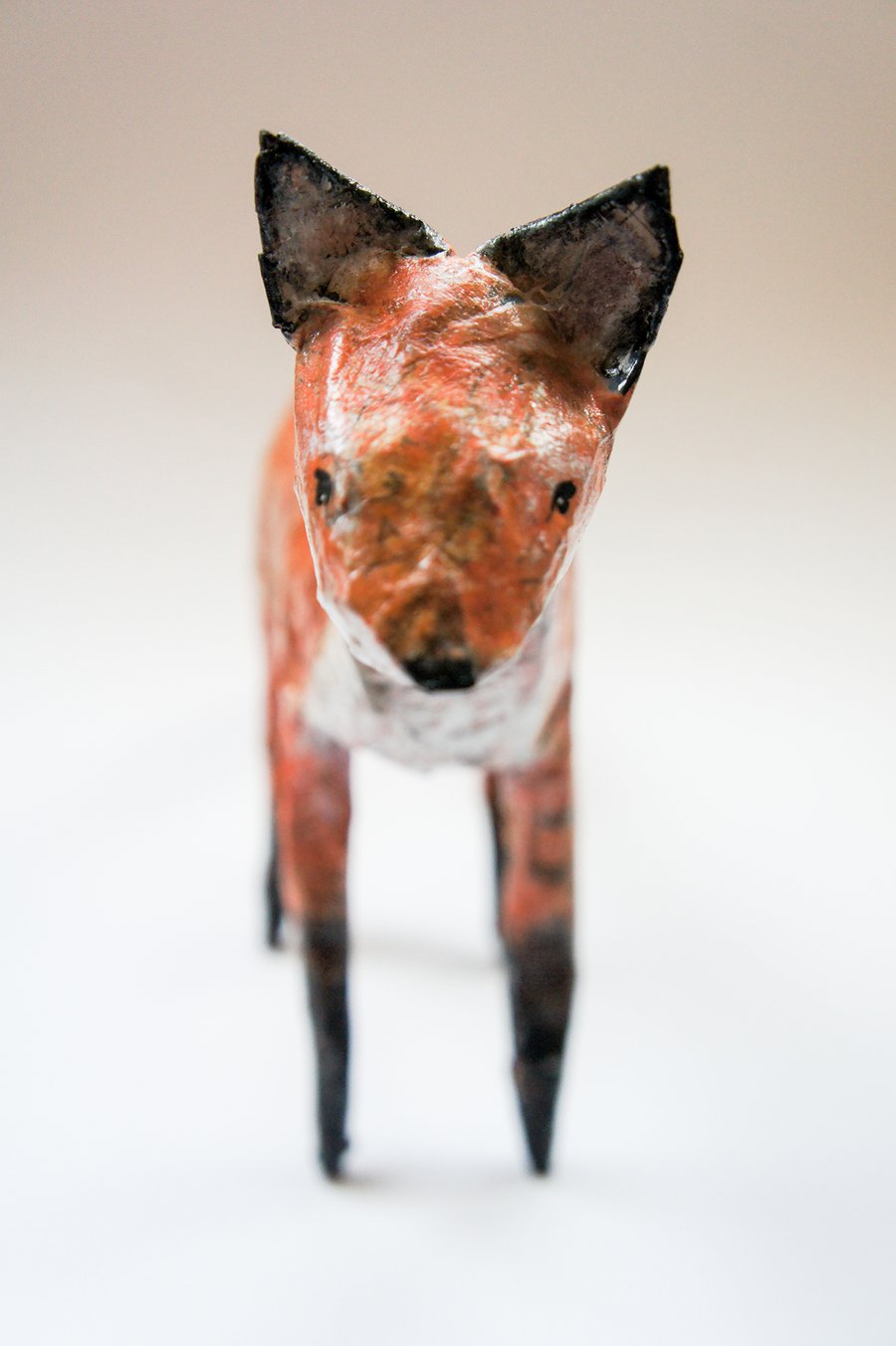 Paper Mache Fox Sculpture - Folksy