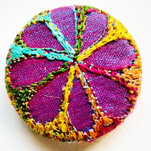 Buttons 1 inch button Hand Dyed Silks and Cotto... - Folksy