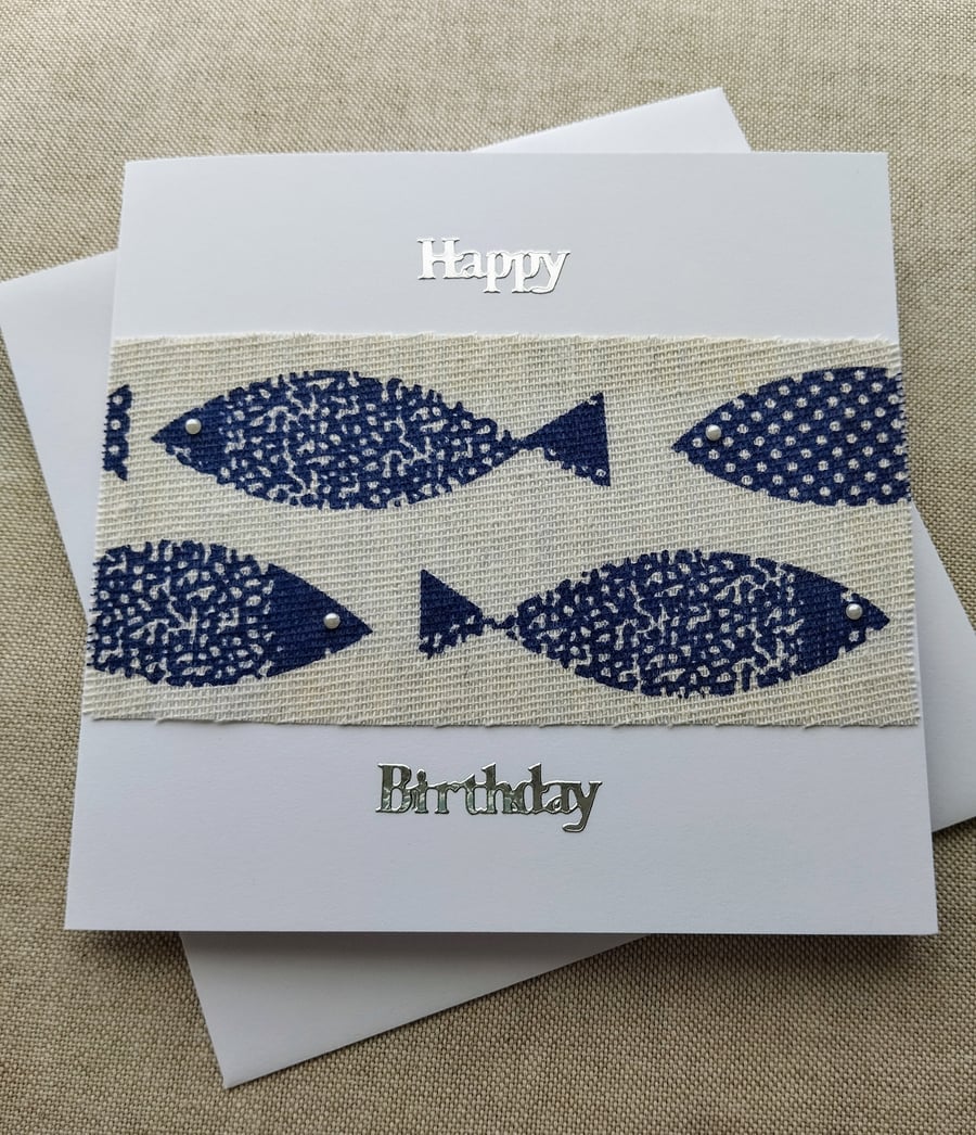 Fish birthday card - Folksy