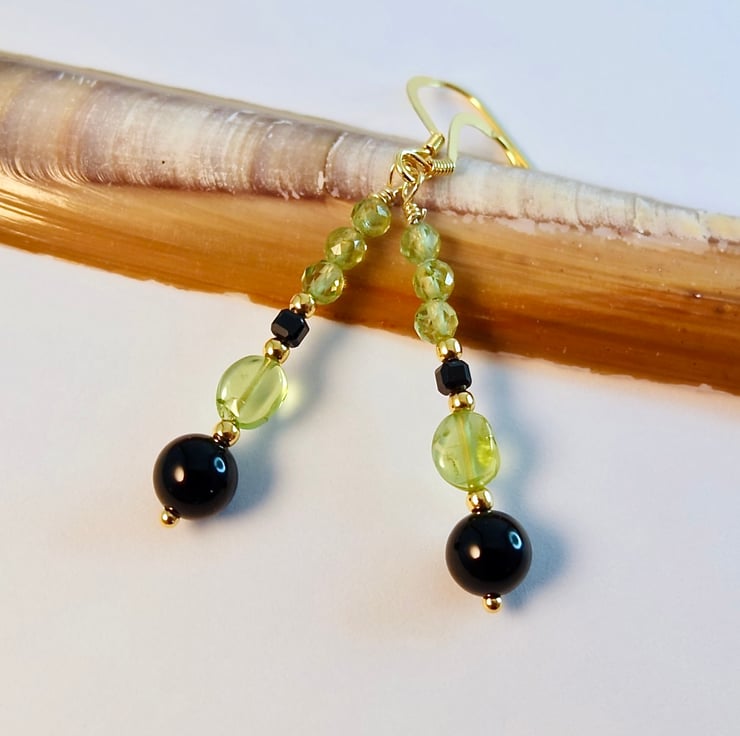 Peridot & Spinel Earrings - August Birthday... - Folksy