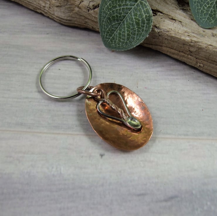 Welsh Love Spoon Key Ring, Sterling Silver and ... - Folksy