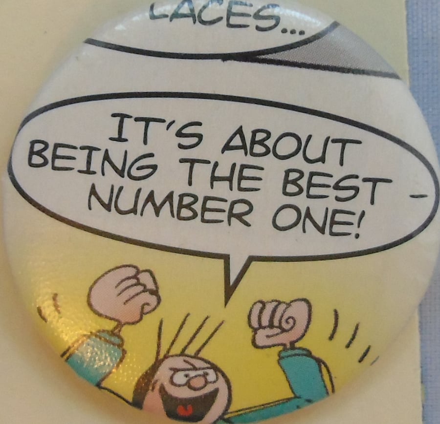 Large Comic Badge - Number One - Folksy