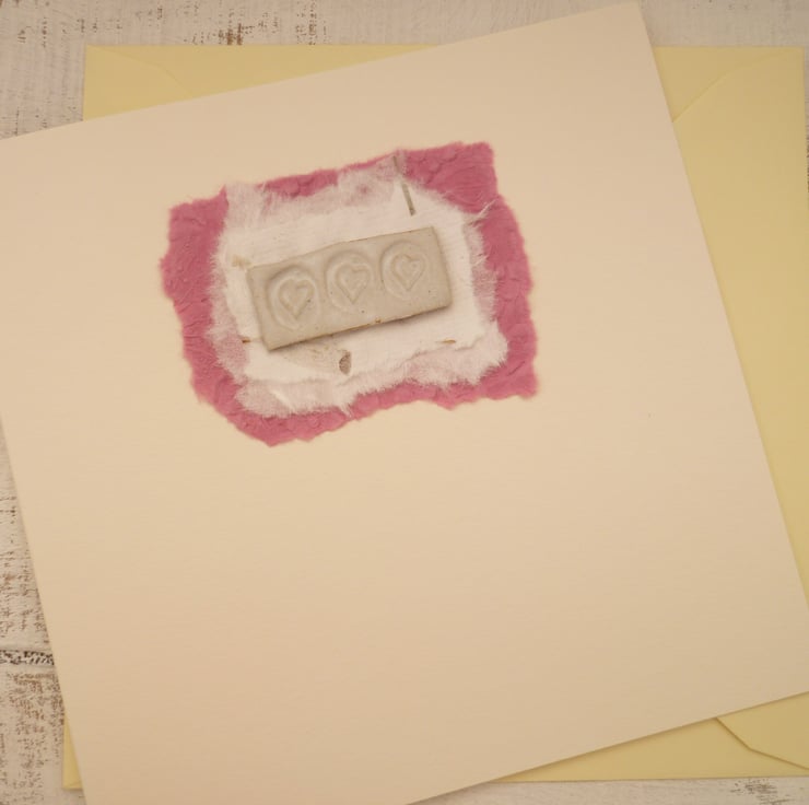 Handmade ceramic Gift card, blank greetings car... - Folksy