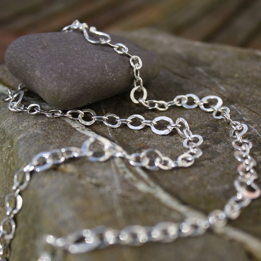 Handmade silver chain necklace - Folksy