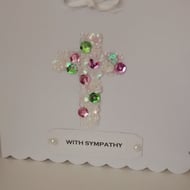 Beautiful Cross sympathy card - Folksy