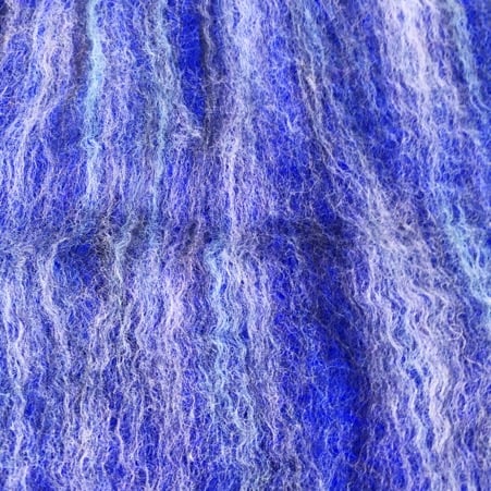 Blue merino wool on silk nuno felted scarf - Folksy