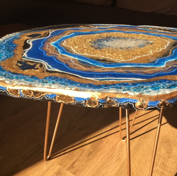 Geode Resin table, Exclusive, unique, Statement... - Folksy